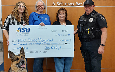 ASB Donates $2,500 to Support the Athol PD K-9 Unit - ASB - Athol ...