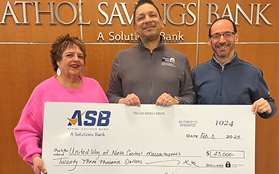 ASB Presents $23,000 Check to United Way of North Central Massachusetts ...